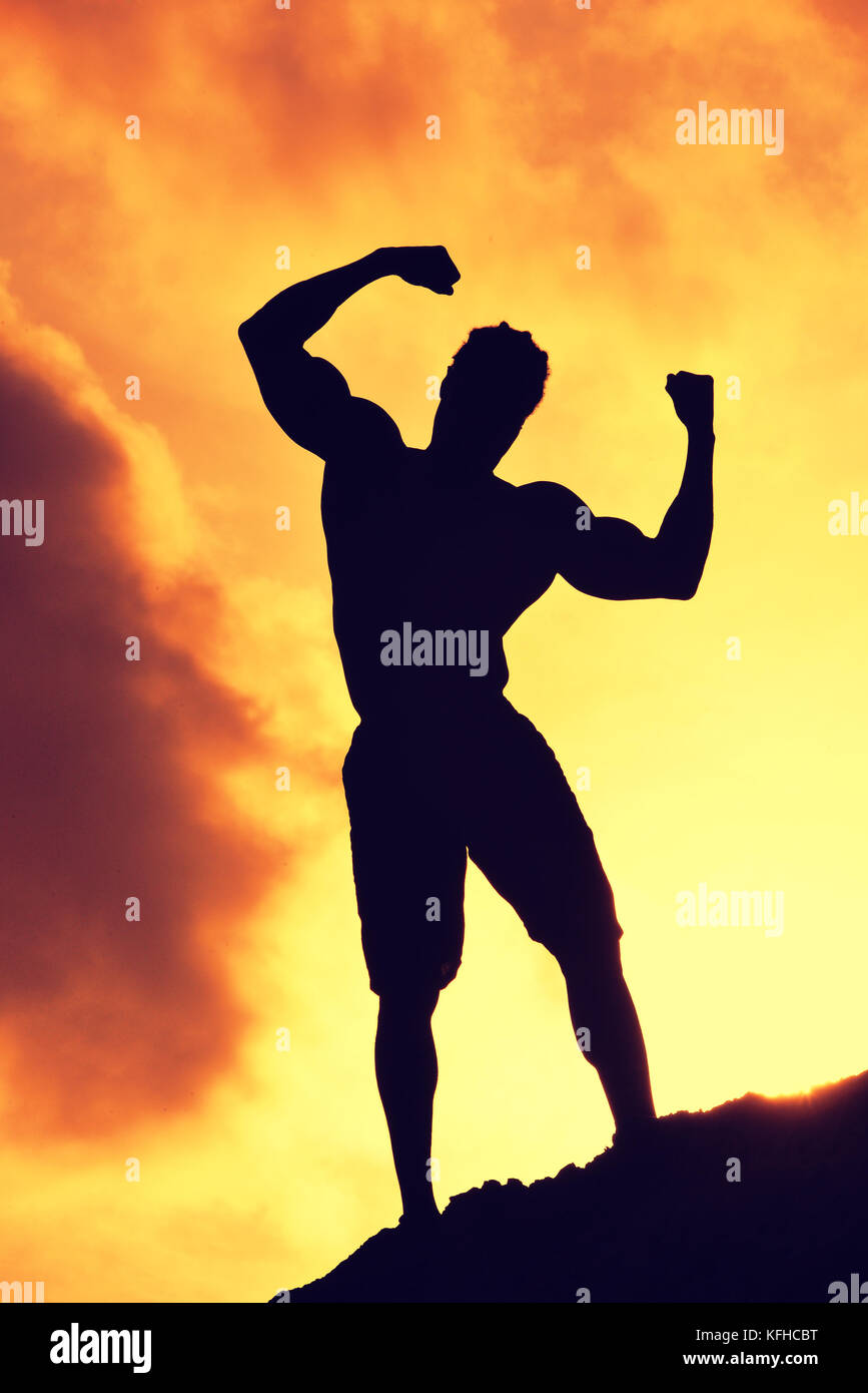 Bodybuilding silhouette hi-res stock photography and images - Alamy