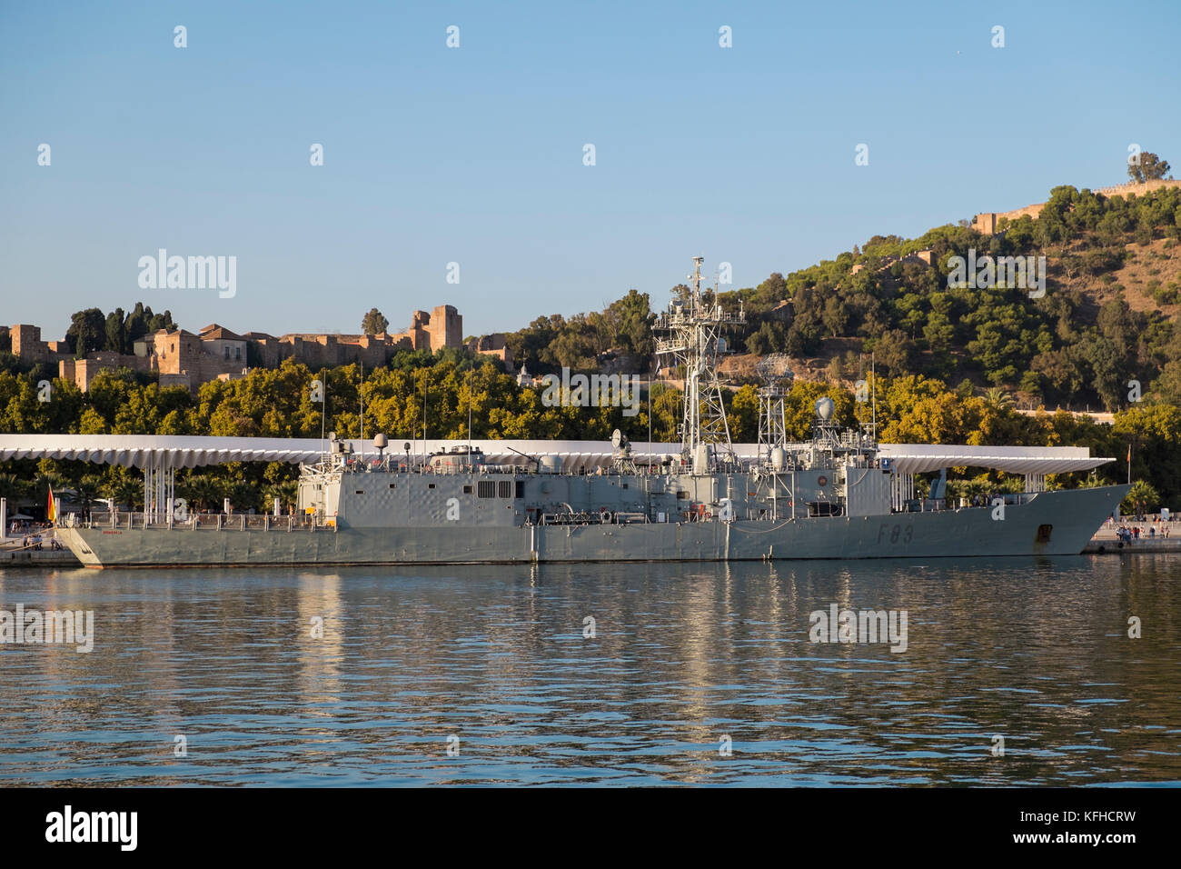 The Spanish frigate Numancia (F83). Port of Málaga, Spain. October 29th ...