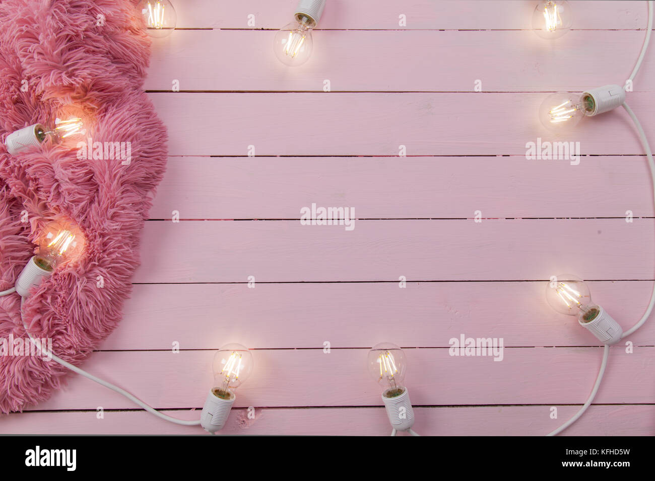 light of white lamps pink boards Stock Photo - Alamy