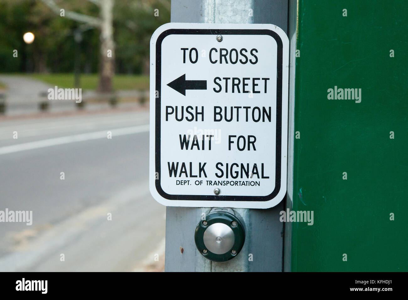 Road crossing sign american city united states of america hi-res stock ...