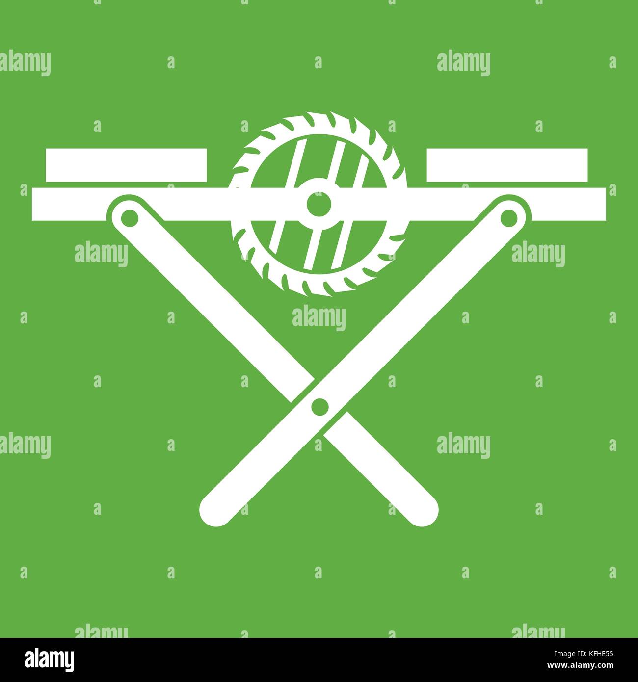 Power saw bench icon green Stock Vector Image & Art - Alamy
