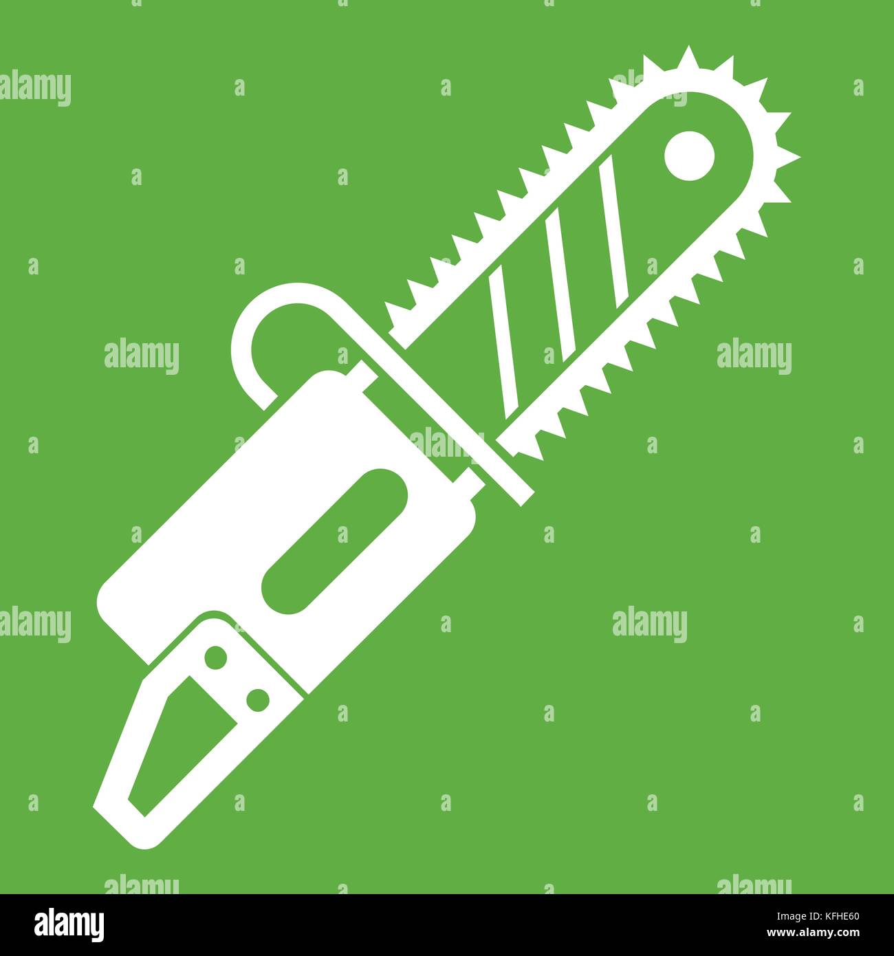Chainsaw icon green Stock Vector Image & Art - Alamy