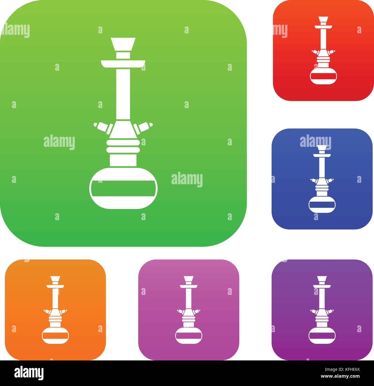 Arabic hookah set color collection Stock Vector Image & Art - Alamy