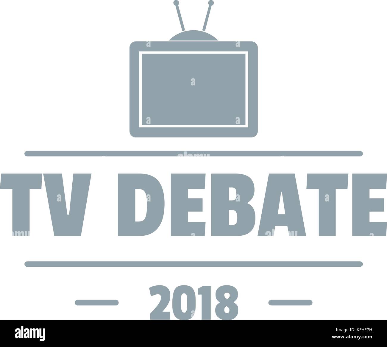Tv debate logo, simple gray style Stock Vector Image & Art - Alamy