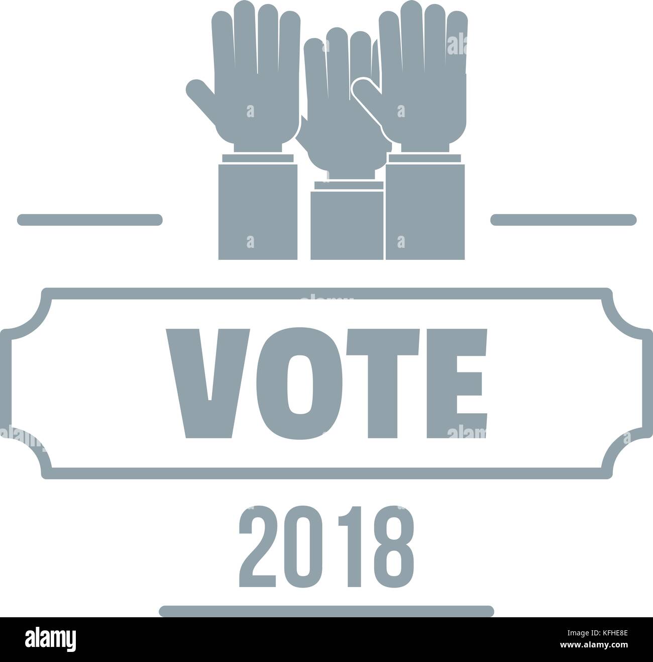 Vote registration logo, simple gray style Stock Vector Image & Art - Alamy