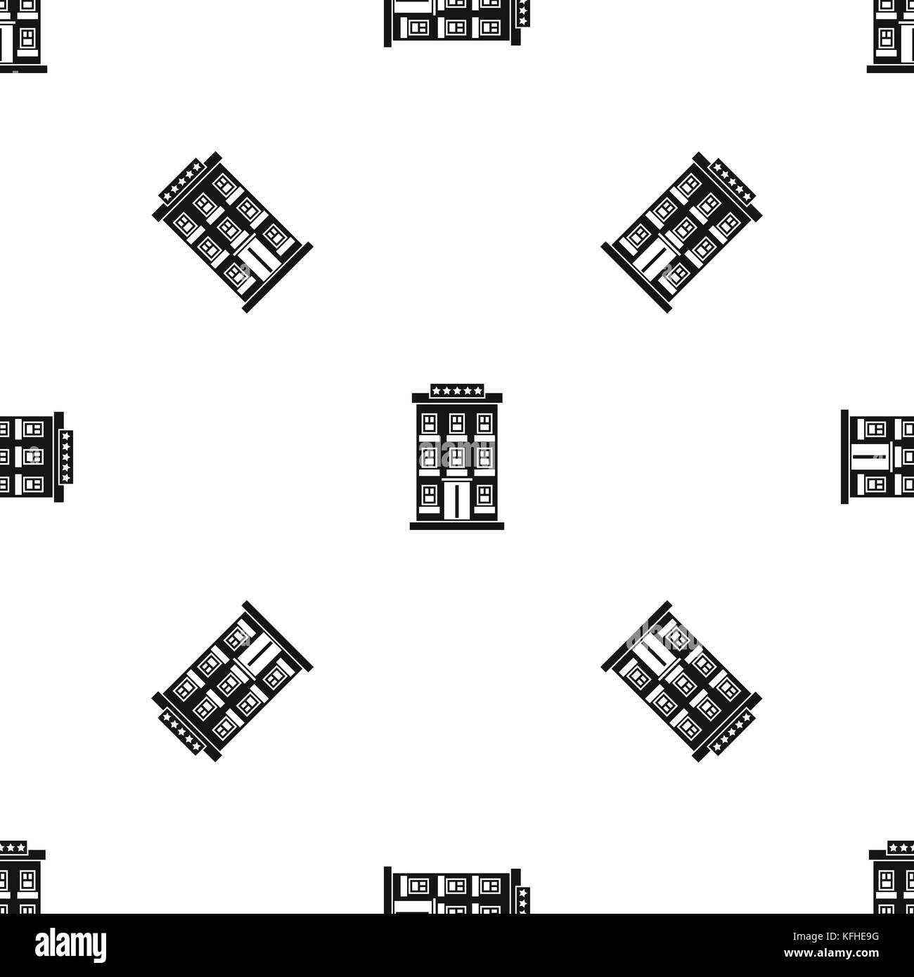 Hotel building pattern seamless black Stock Vector Image & Art - Alamy