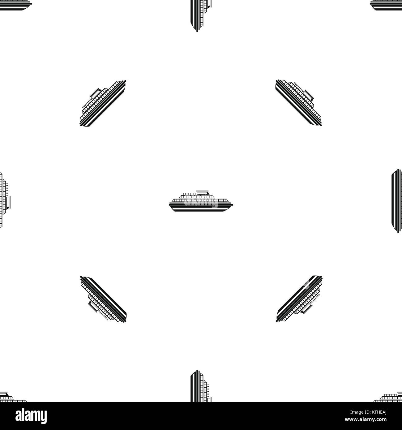 Cruise ship pattern seamless black Stock Vector Image & Art - Alamy