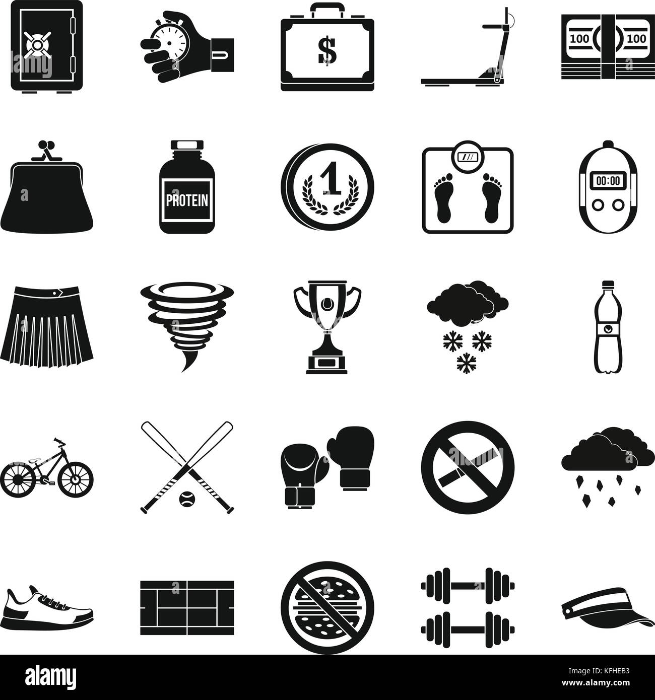 Successful start icons set, simple style Stock Vector Image & Art - Alamy