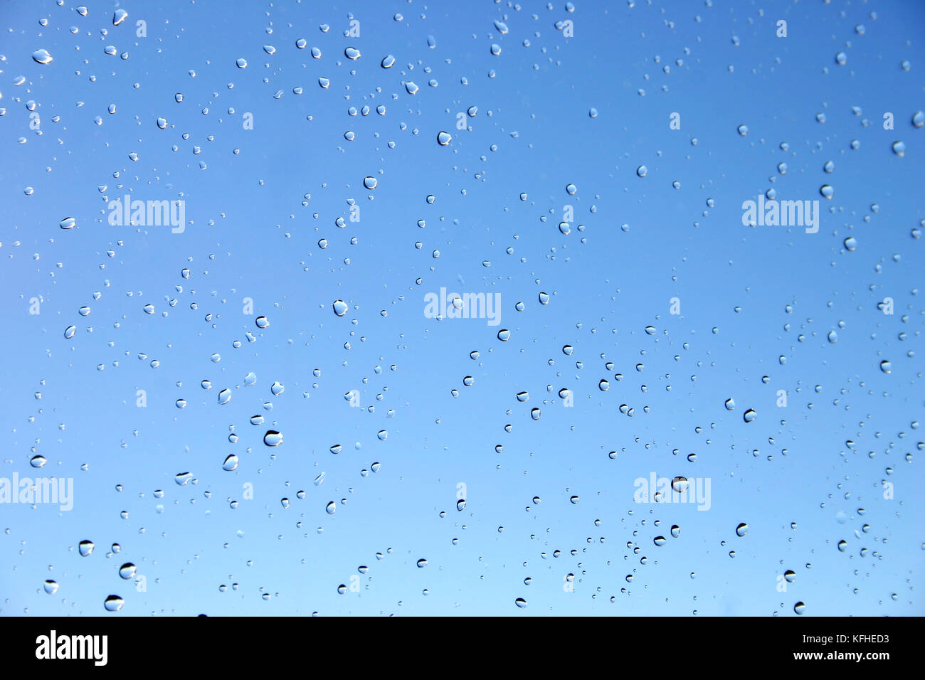 Drops of a rain on window glass Stock Photo - Alamy