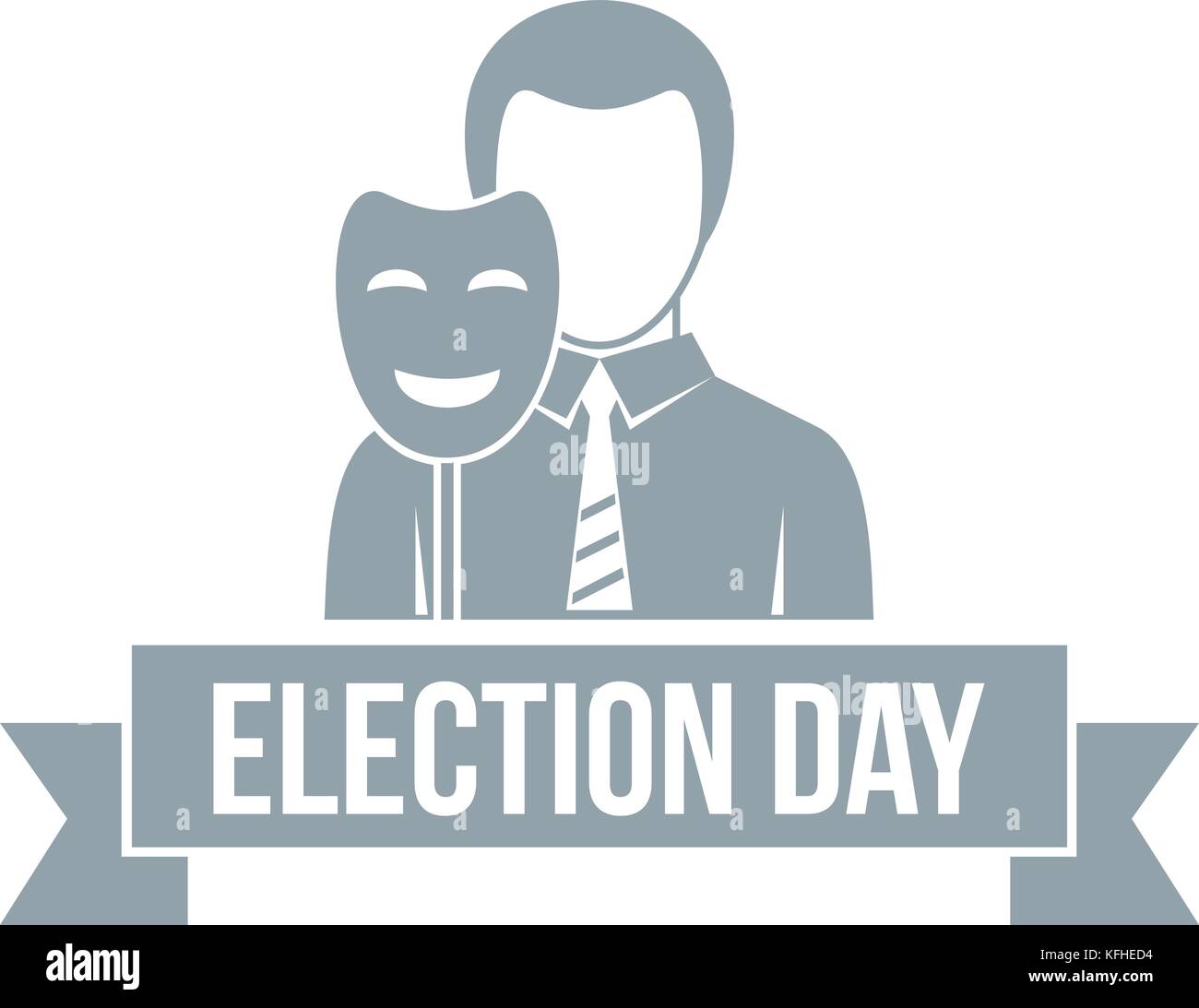 Election day logo, simple gray style Stock Vector Image & Art - Alamy
