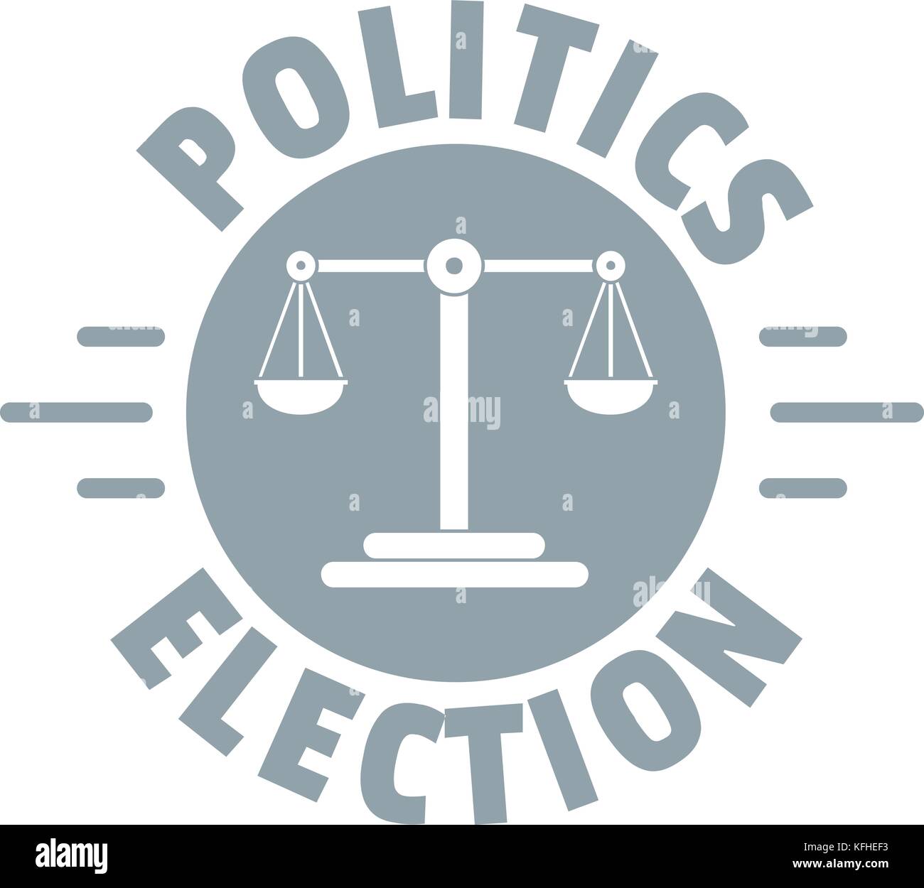 Politics election logo, simple gray style Stock Vector Image & Art - Alamy