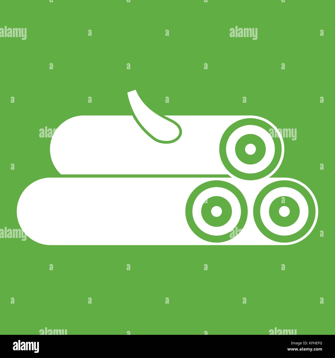 Wooden logs icon green Stock Vector Image & Art - Alamy