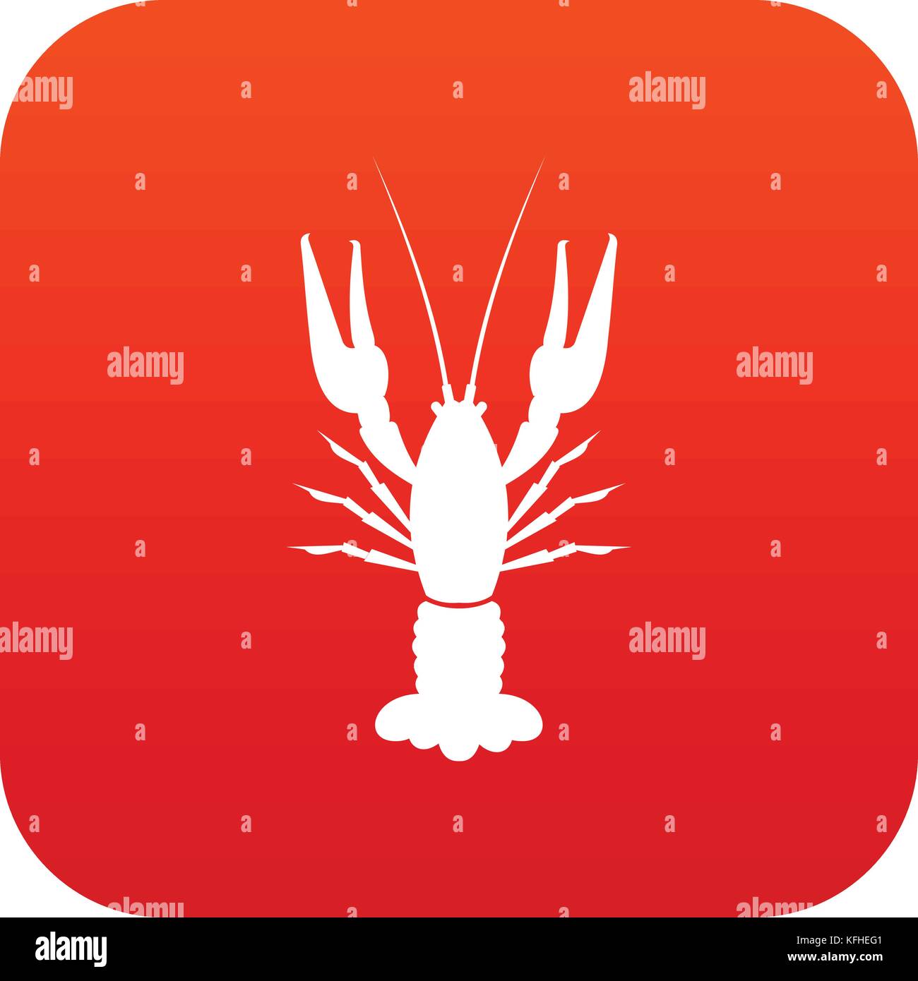 Lobster icon digital red Stock Vector Image & Art - Alamy