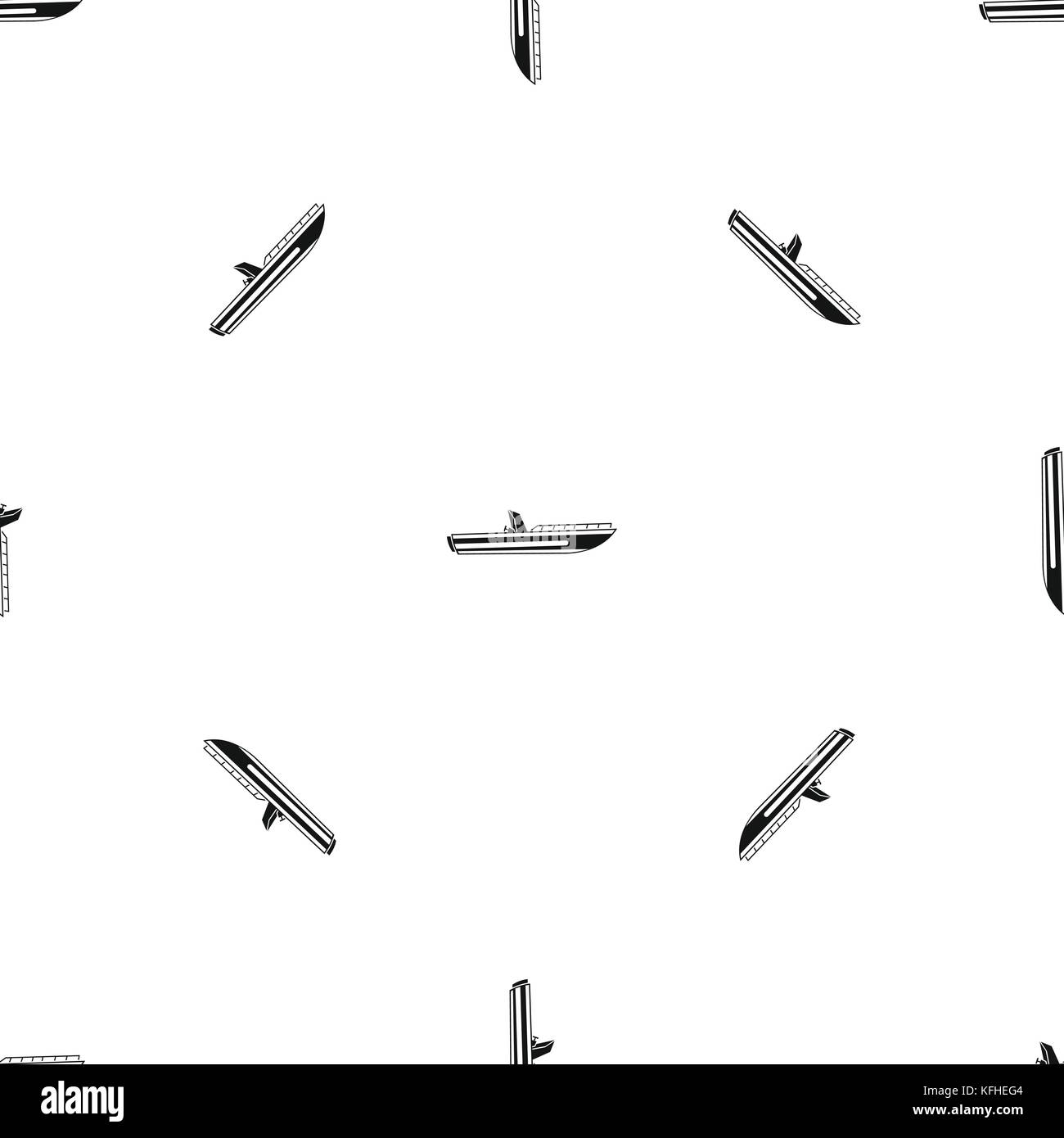 Motor speed boat pattern seamless black Stock Vector Image & Art - Alamy