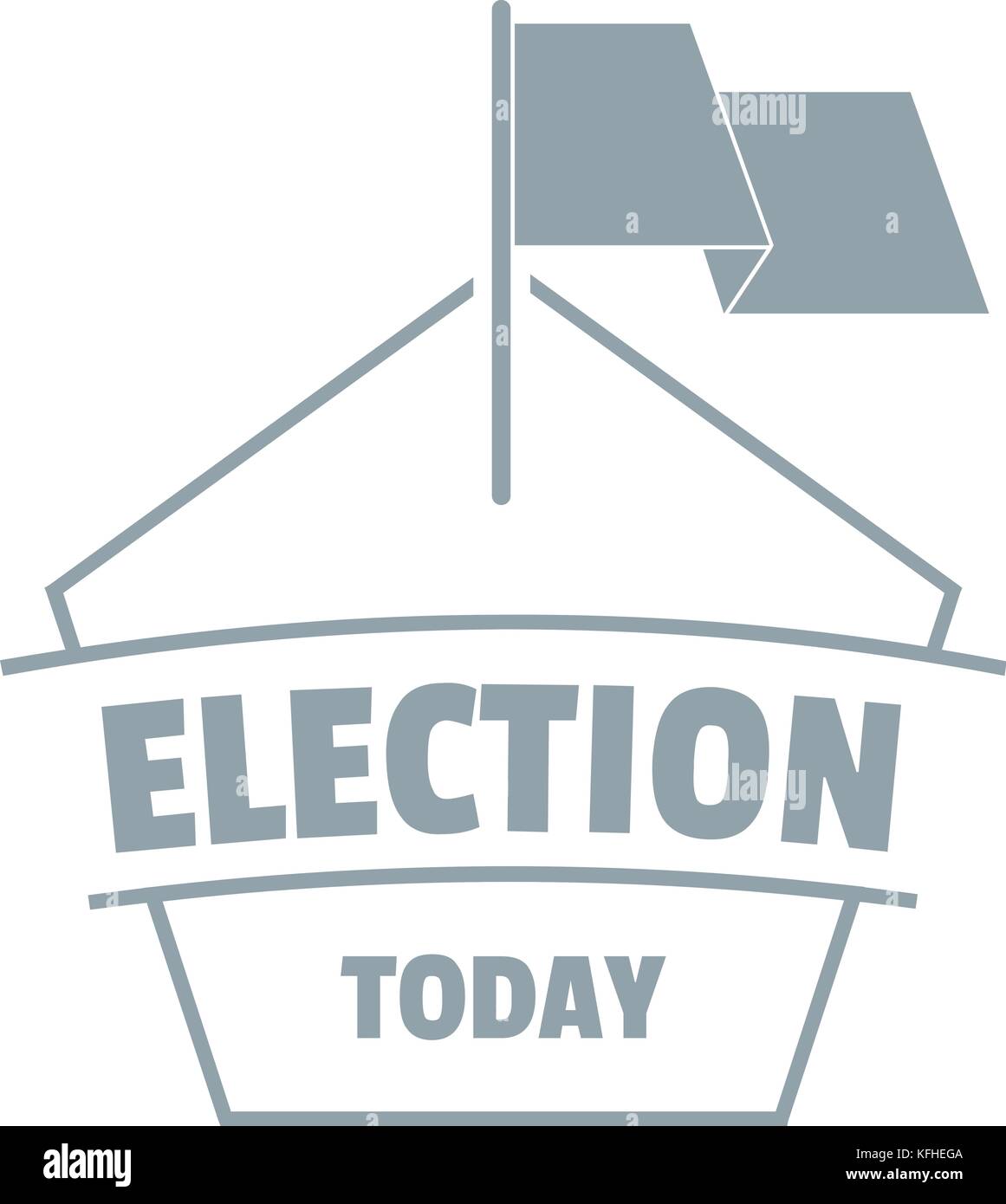 Election today logo, simple gray style Stock Vector Image & Art - Alamy