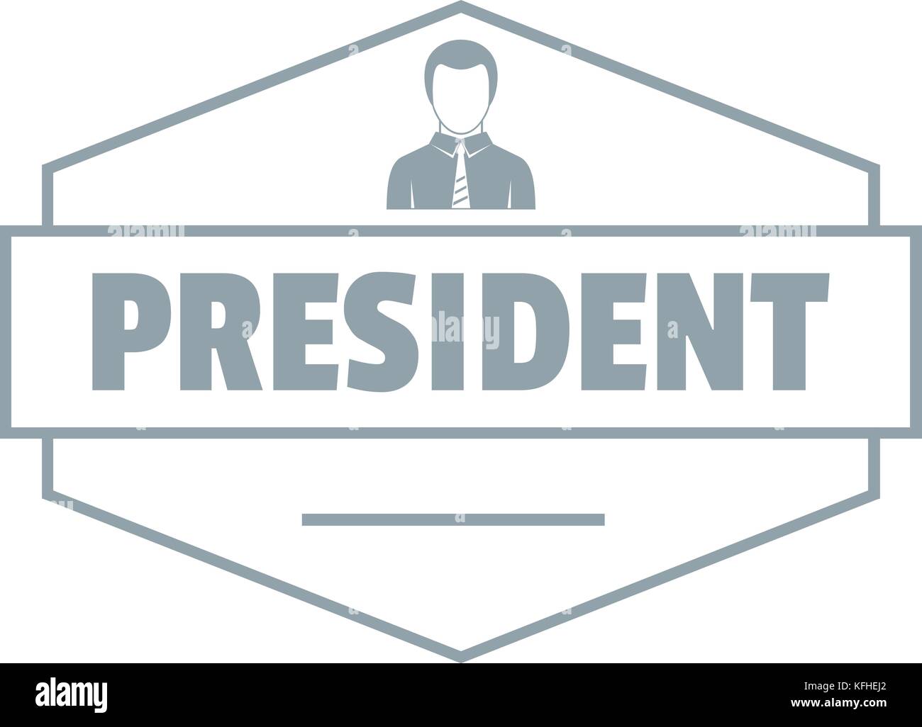 President logo, simple gray style Stock Vector Image & Art - Alamy