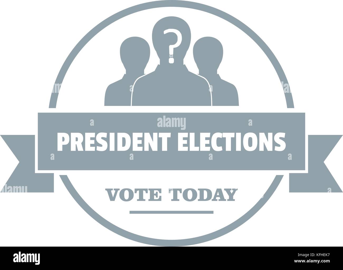 President election logo, simple gray style Stock Vector Image & Art - Alamy
