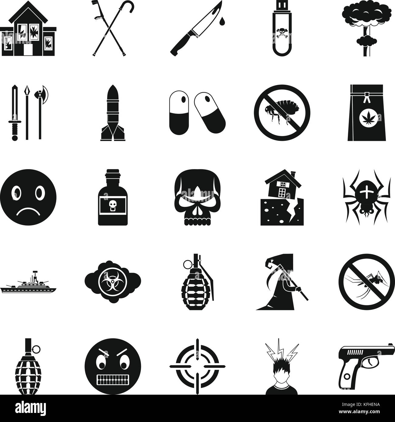 Tension icons set, simple style Stock Vector Image & Art - Alamy