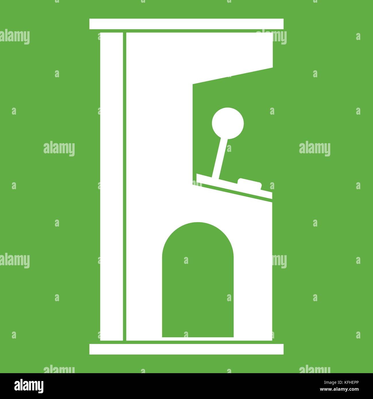 Retro style arcade game machine icon green Stock Vector Image & Art - Alamy