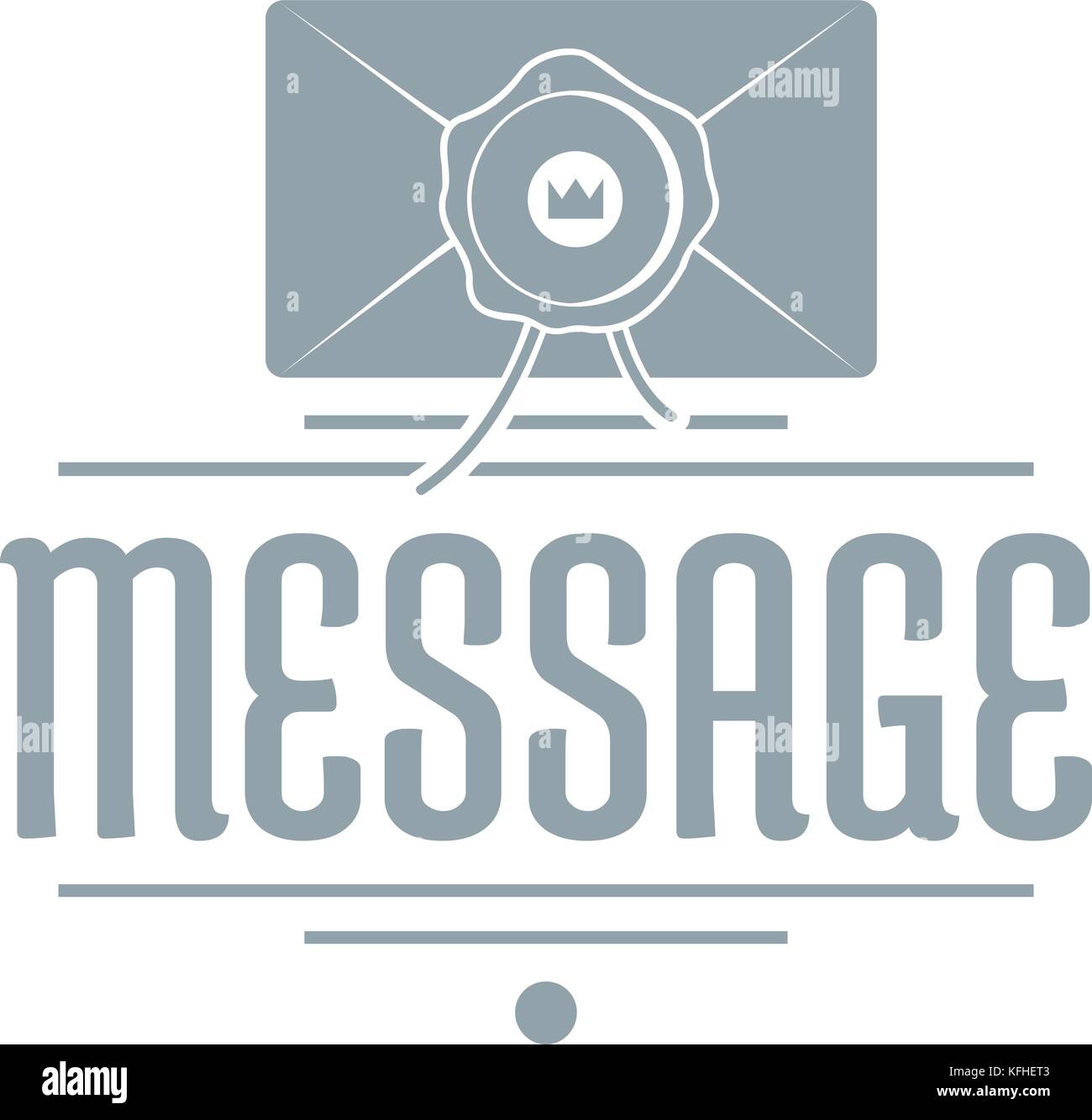 Message logo, simple gray style Stock Vector Image & Art - Alamy