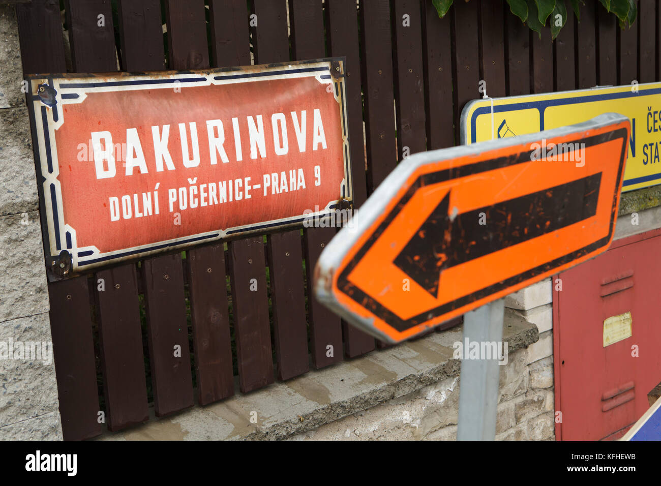 Bakurinova Street in Dolní Počernice suburb in Prague, Czech Republic ...