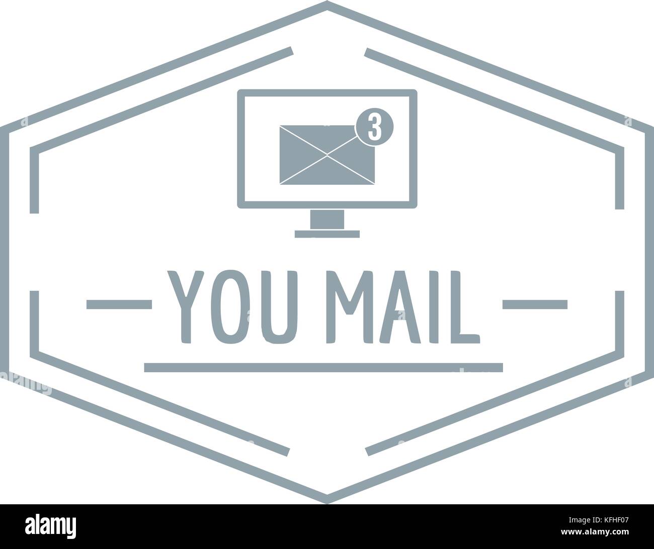 Mail logo, simple gray style Stock Vector Image & Art - Alamy