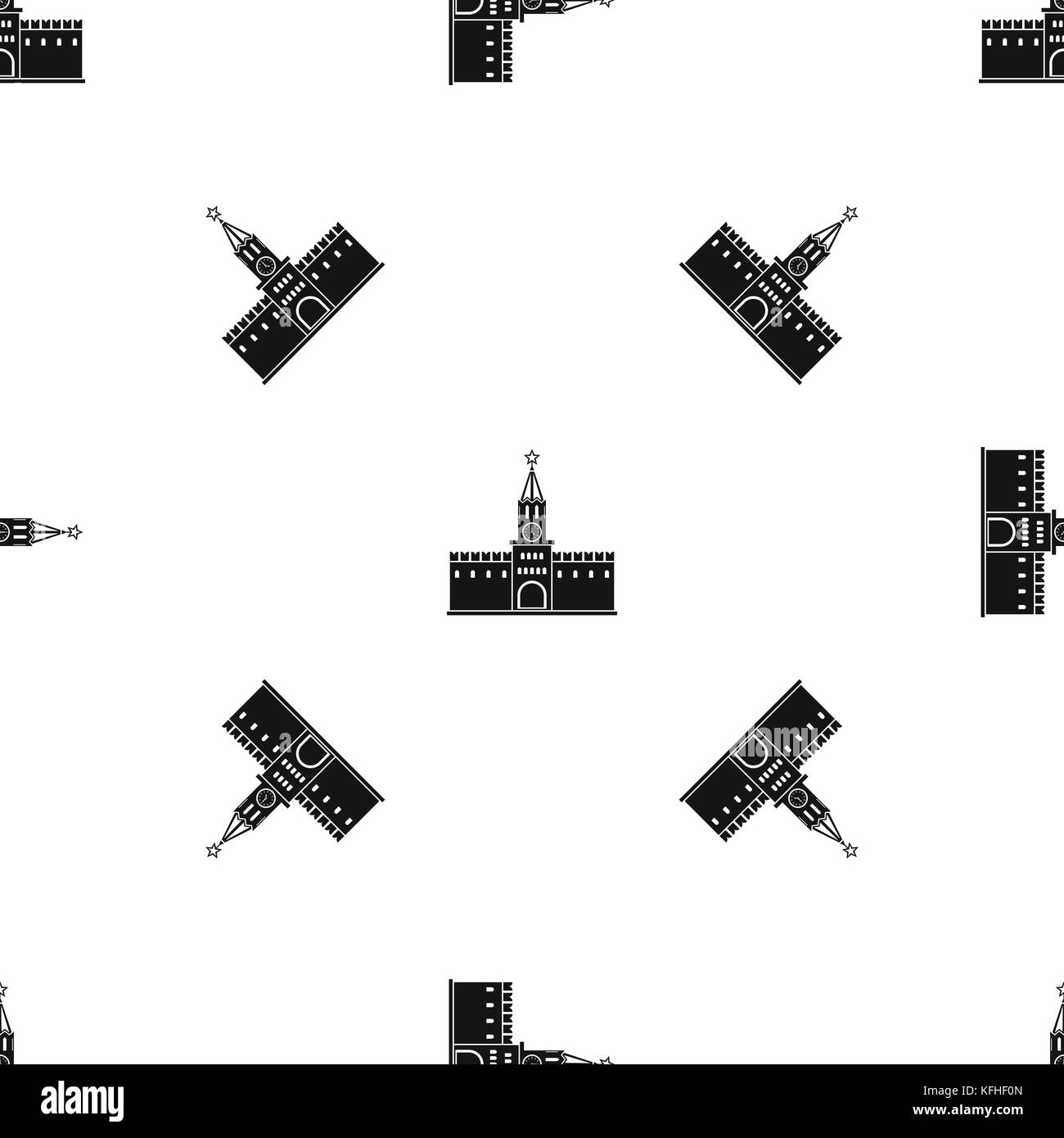 Russian kremlin pattern seamless black Stock Vector Image & Art - Alamy