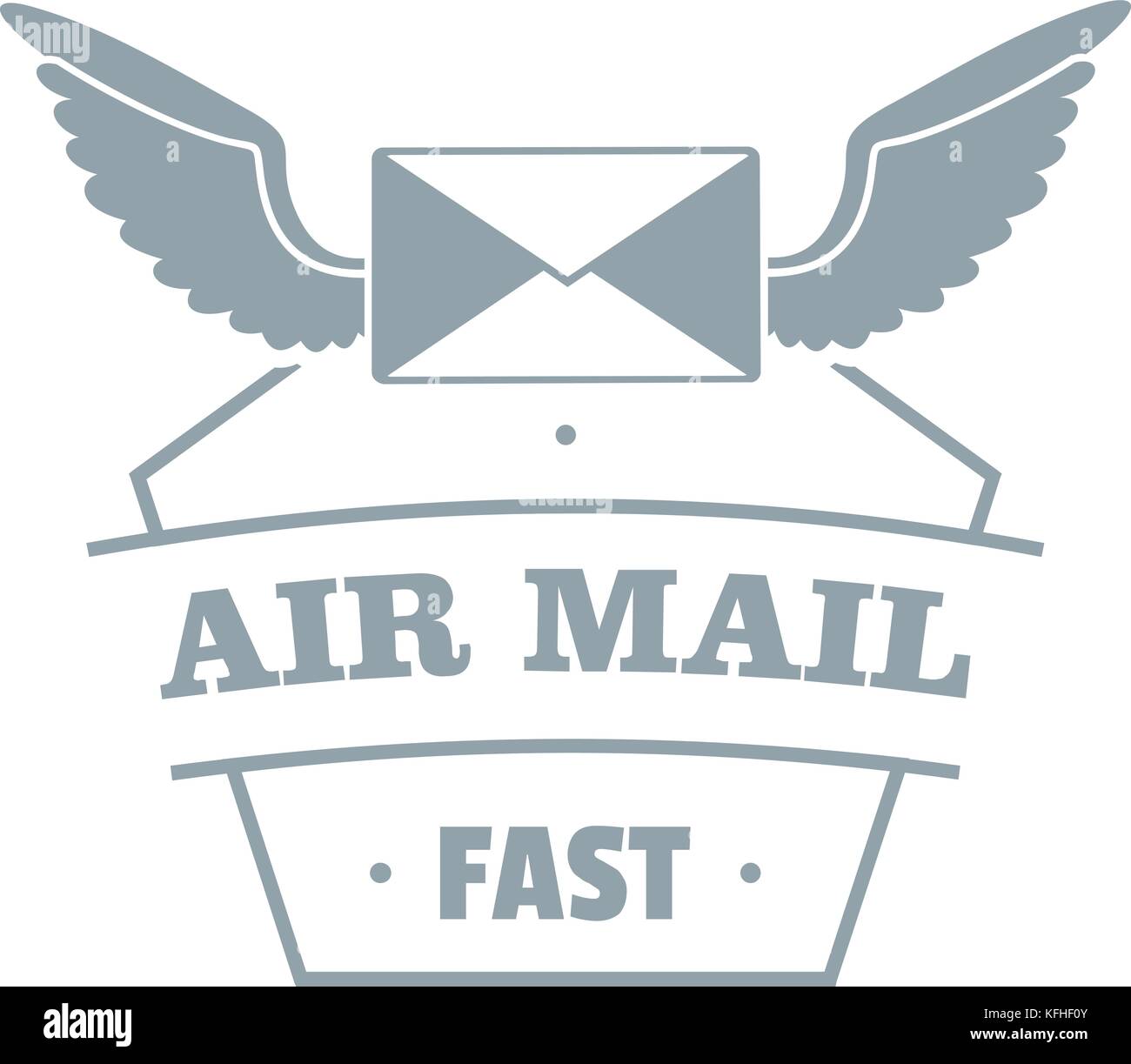 Air mail logo, simple gray style Stock Vector Image & Art - Alamy