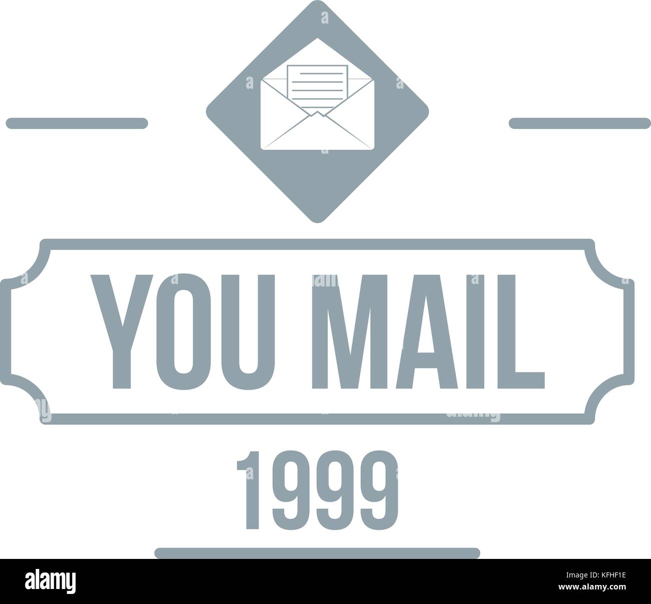 Delivery mail logo, simple gray style Stock Vector Image & Art - Alamy