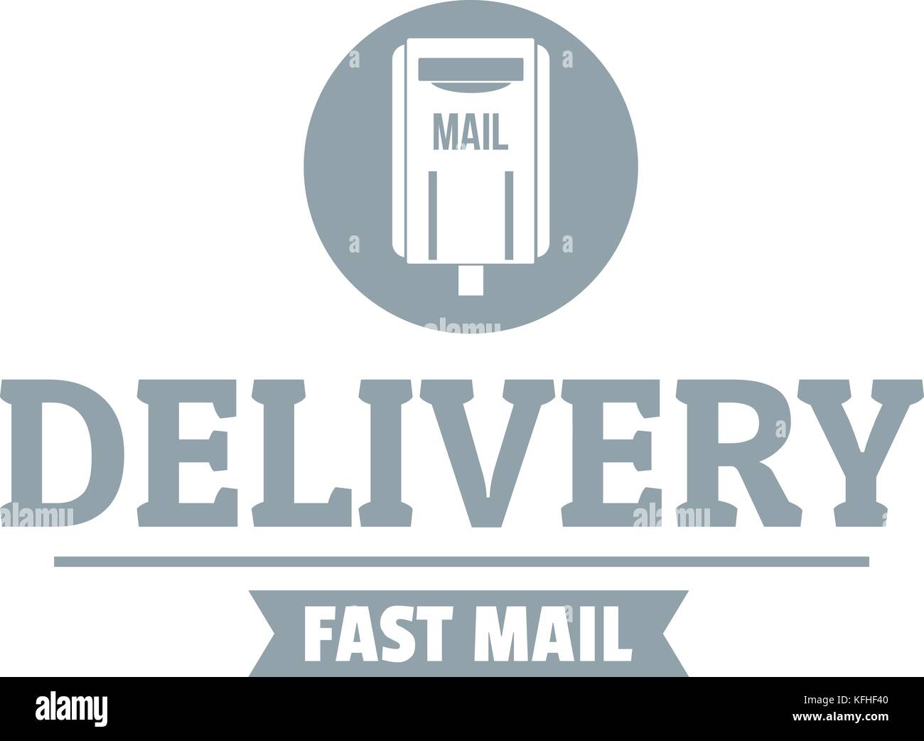Delivery service logo, simple gray style Stock Vector Image & Art - Alamy