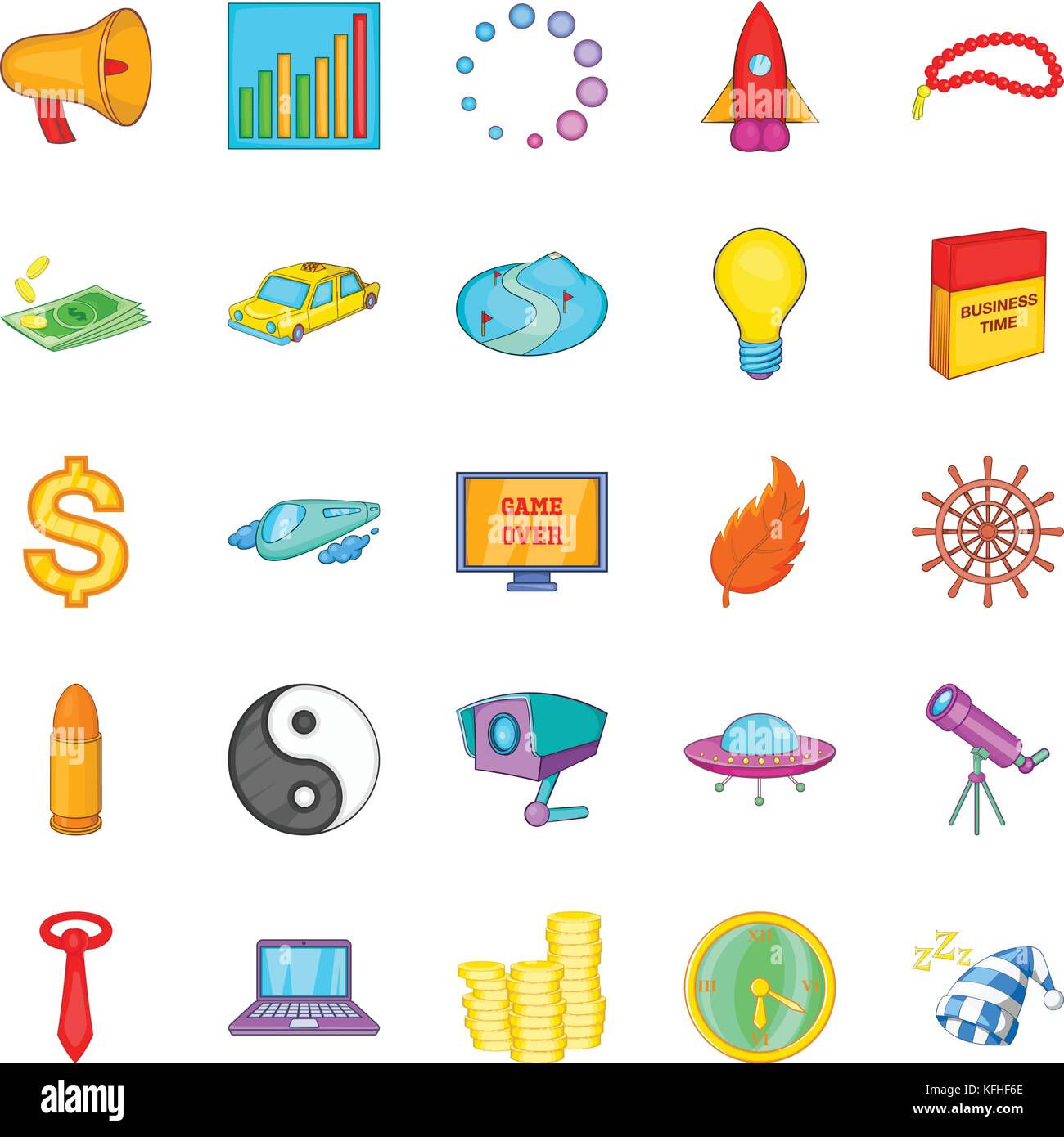 Note the time icons set, cartoon style Stock Vector Image & Art - Alamy
