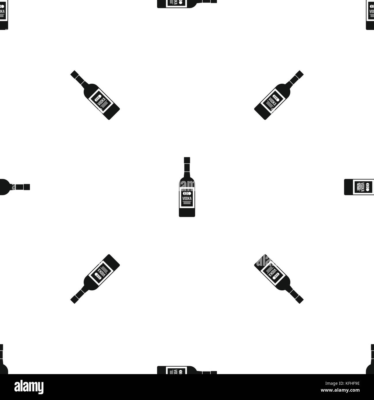 Bottle of vodka pattern seamless black Stock Vector Image & Art - Alamy