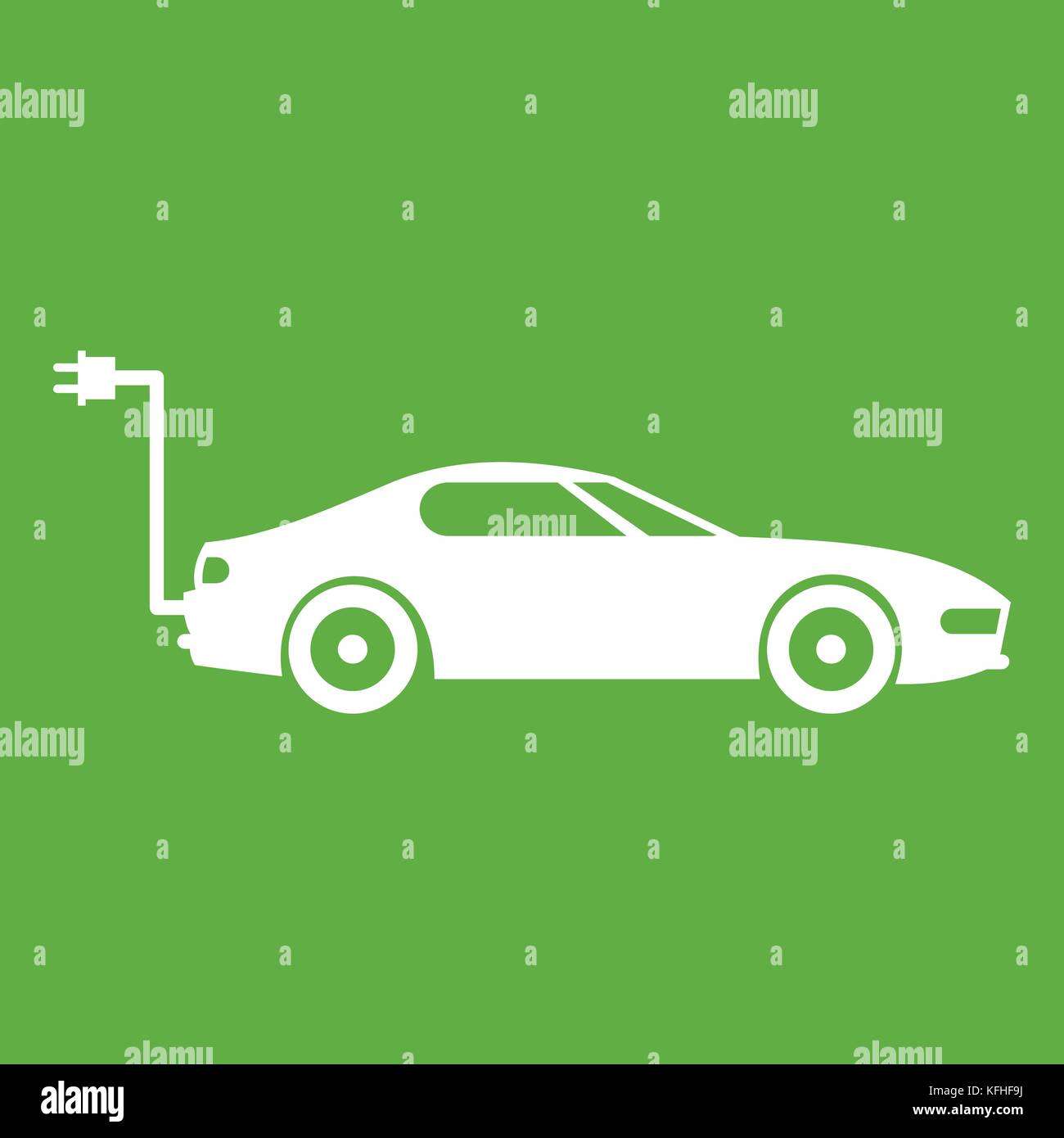 Electric car icon green Stock Vector Image & Art - Alamy