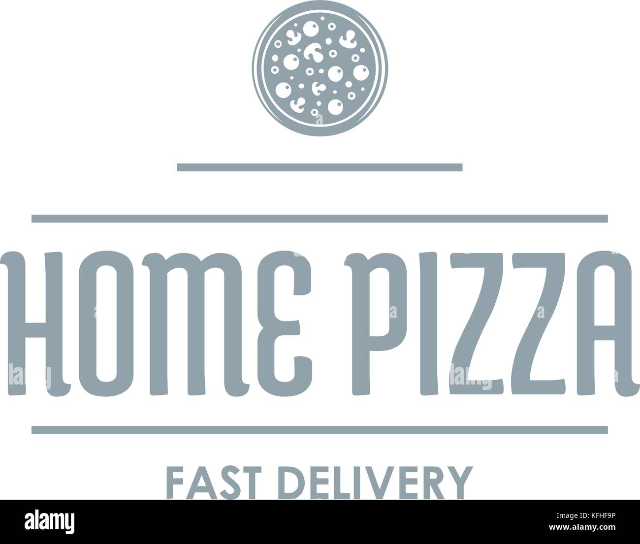 Pizza delivery logo, simple gray style Stock Vector Image & Art - Alamy