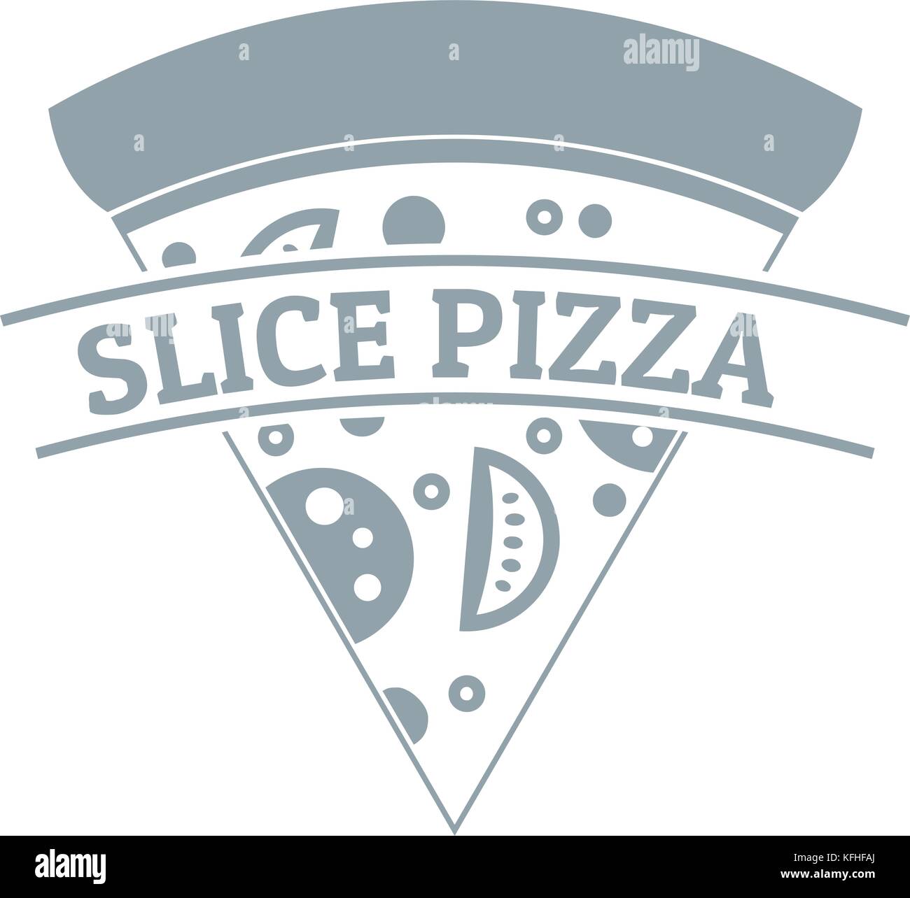 Pizza slice logo, simple gray style Stock Vector Image & Art - Alamy