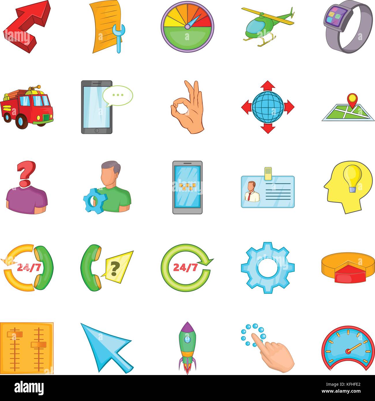Time management icons set, cartoon style Stock Vector Image & Art - Alamy