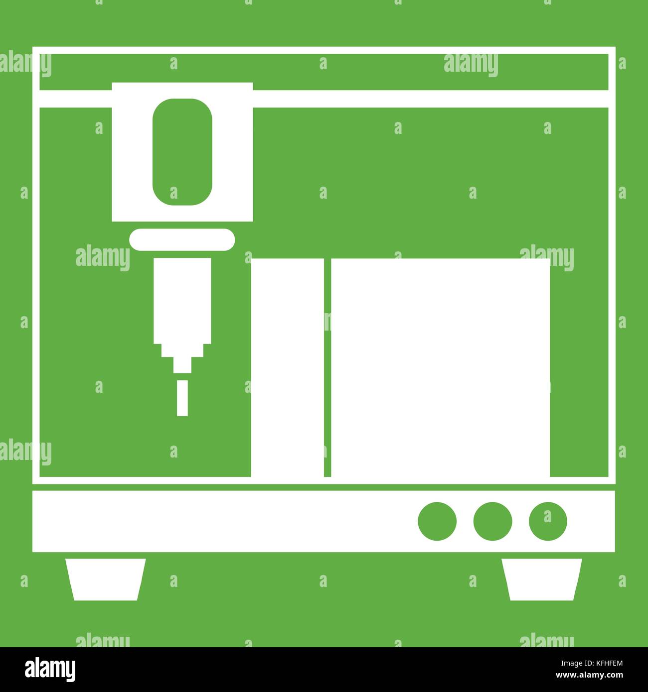 3D printer icon green Stock Vector Image & Art - Alamy