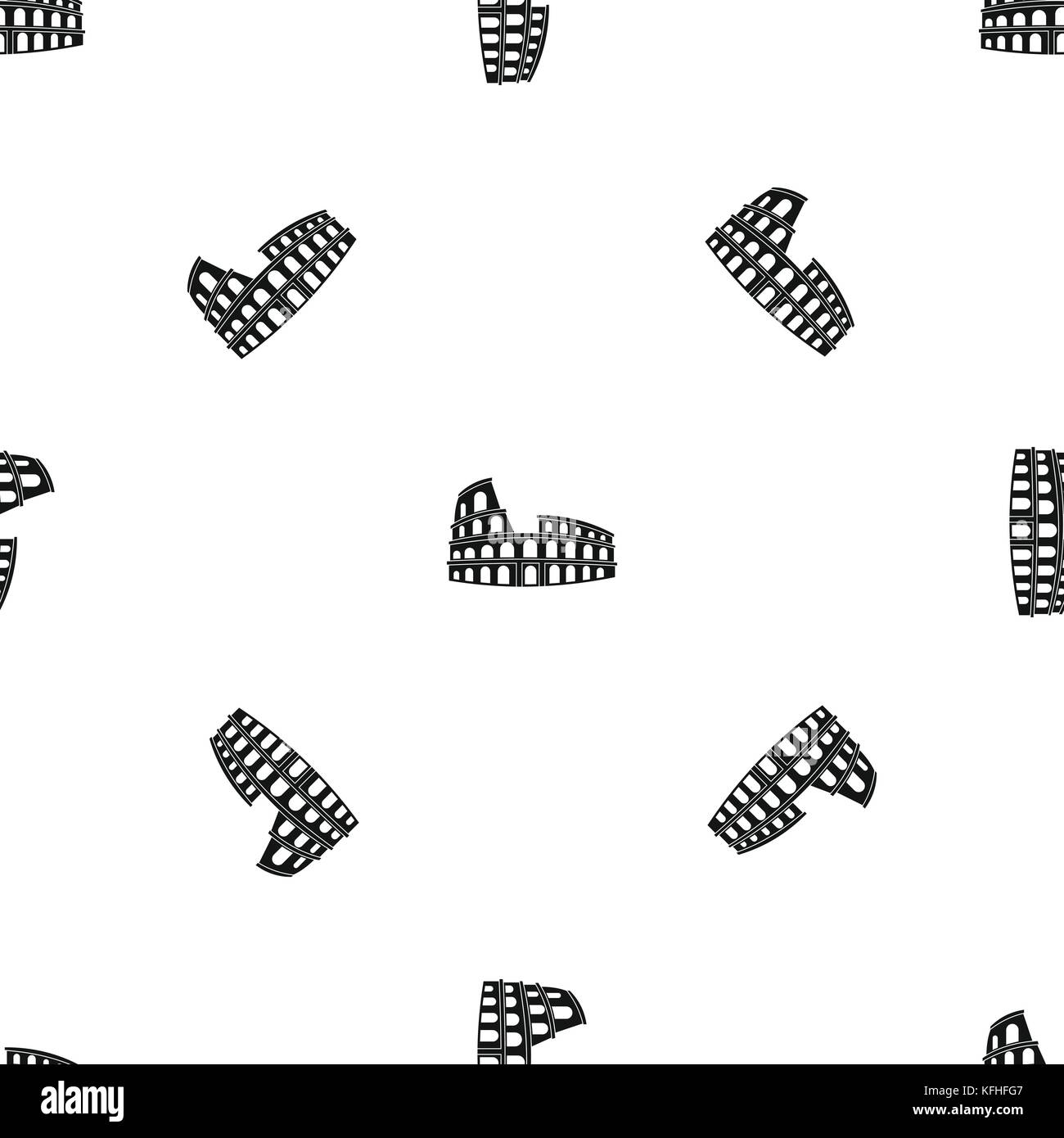 Roman Colosseum pattern seamless black Stock Vector Image & Art - Alamy