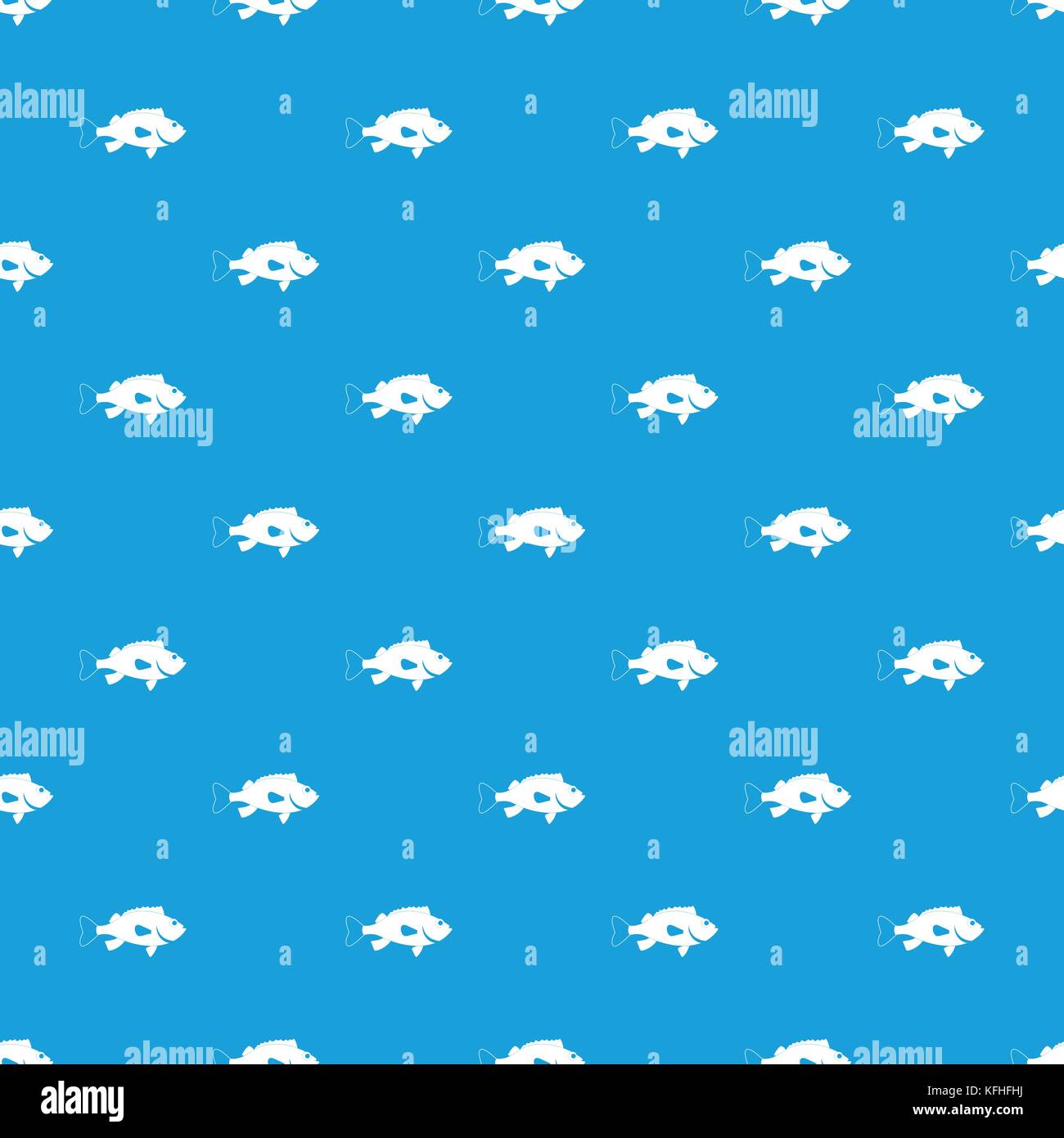 Sea bass fish pattern seamless blue Stock Vector Image & Art - Alamy