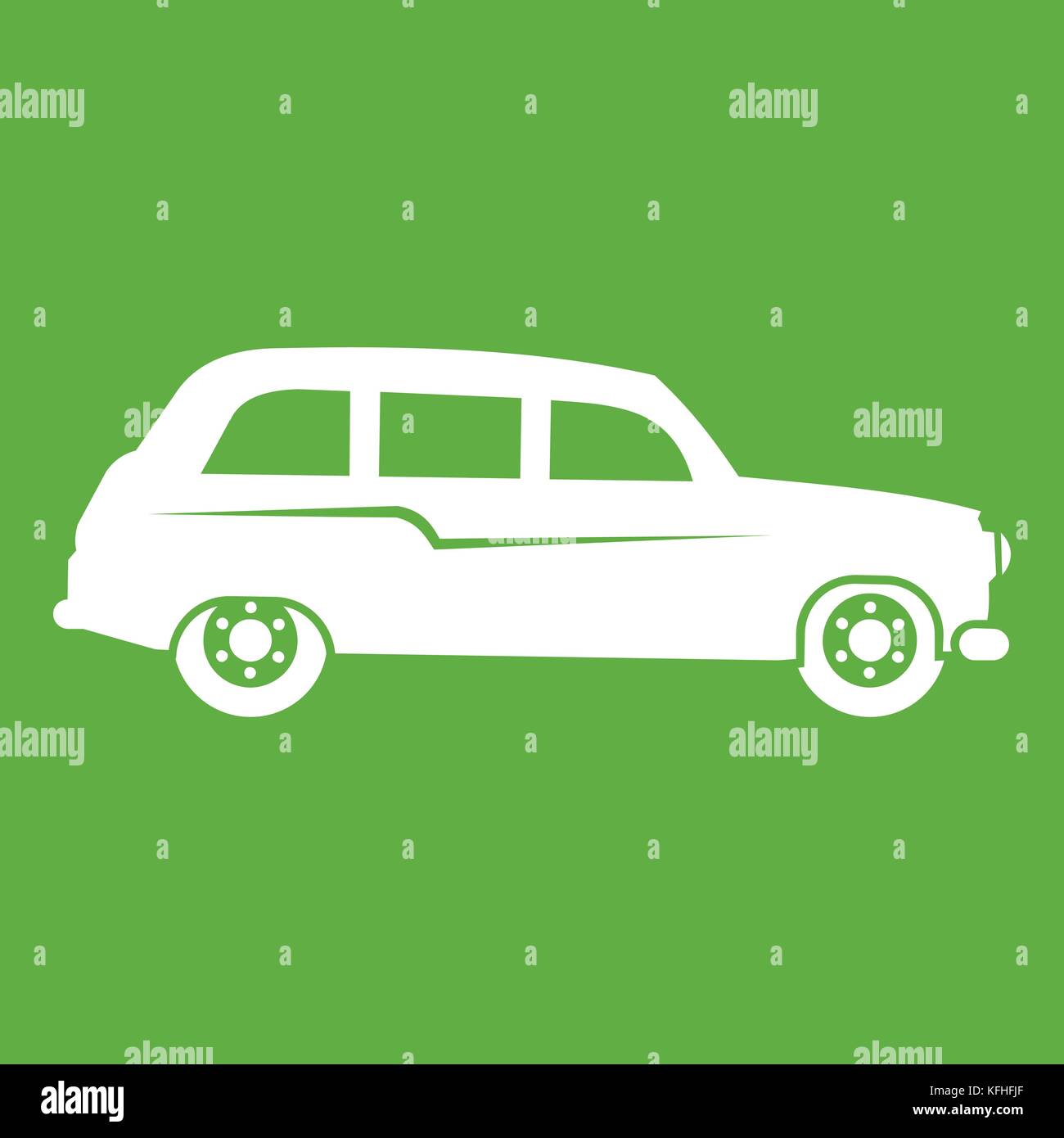 Retro car icon green Stock Vector Image & Art - Alamy