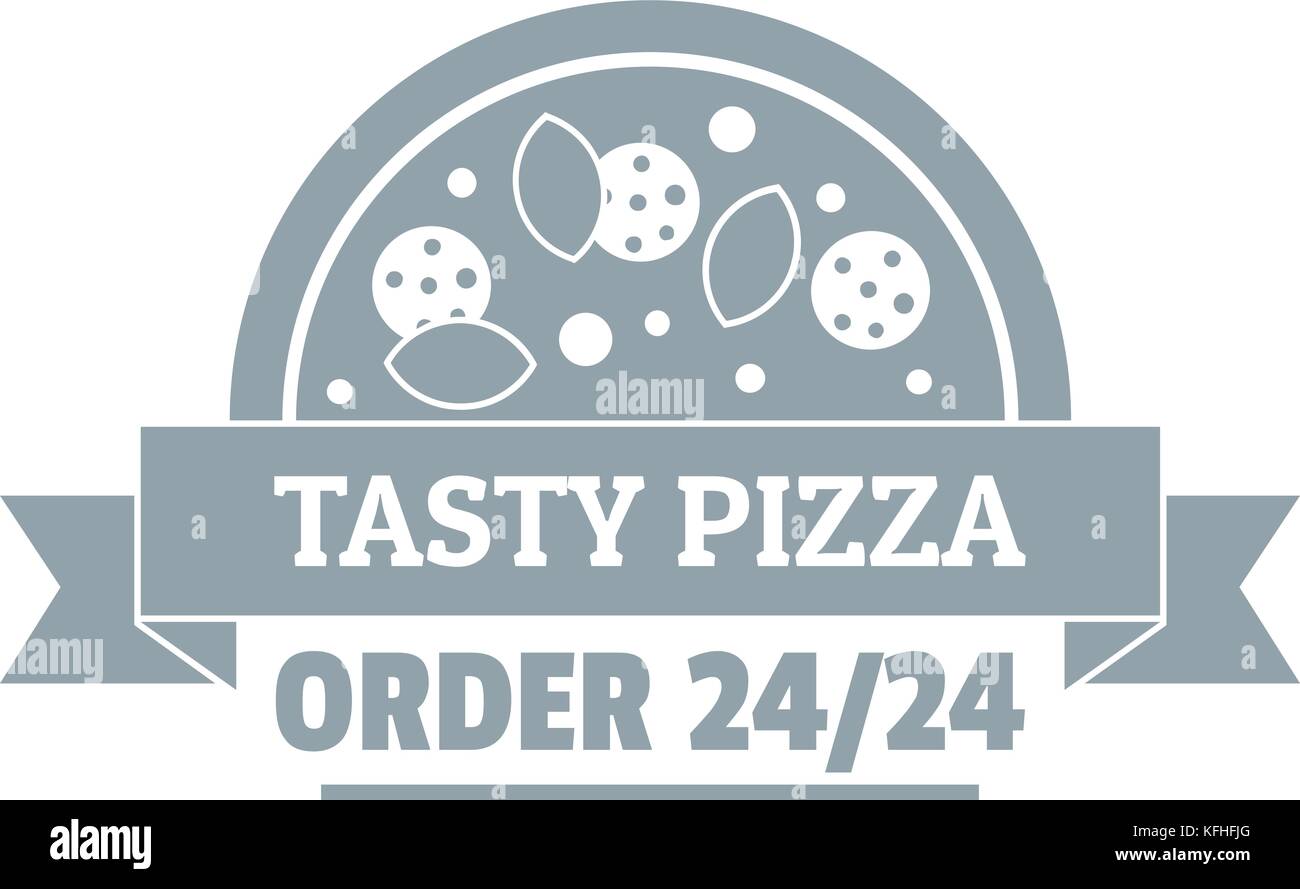Pizza order logo, simple gray style Stock Vector Image & Art - Alamy