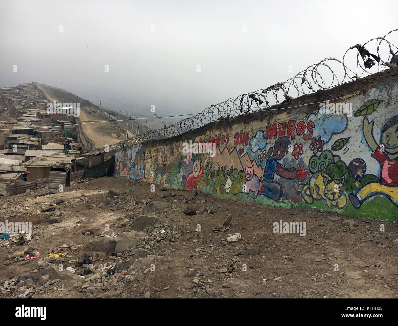Lima, Peru. 03rd June, 2016. FILE - File picture showing the wall which ...