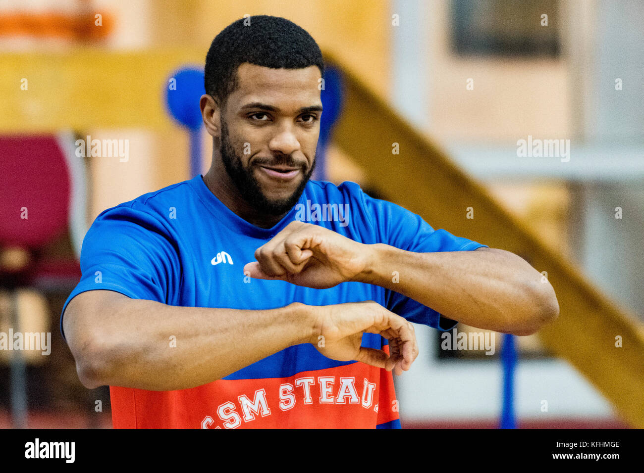 October 28, 2017: Jason Boone #21 (CSM Steaua Bucharest) during the ...