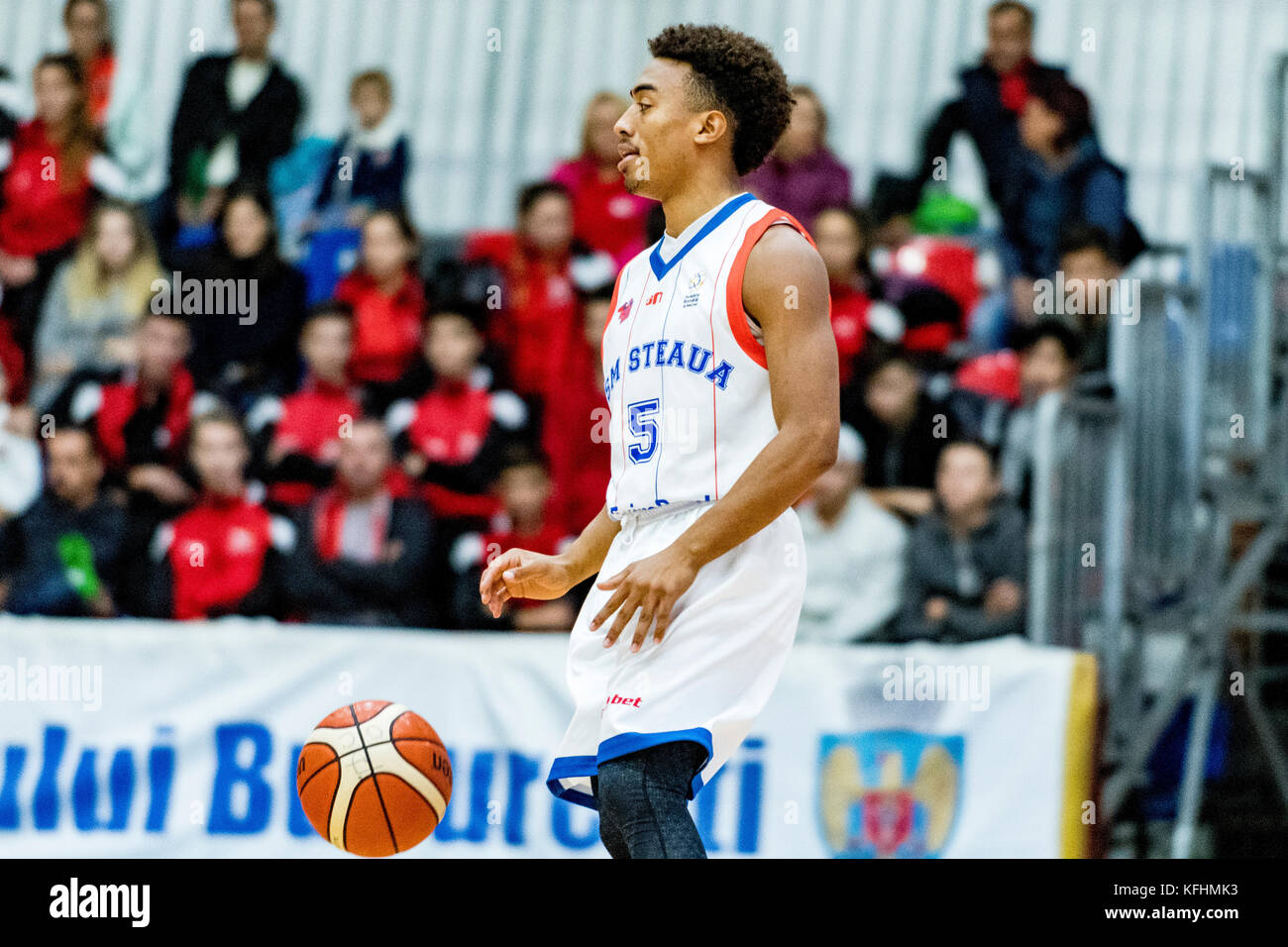 October 28, 2017: Brandon Taylor #5 (CSM Steaua Bucharest) during the ...