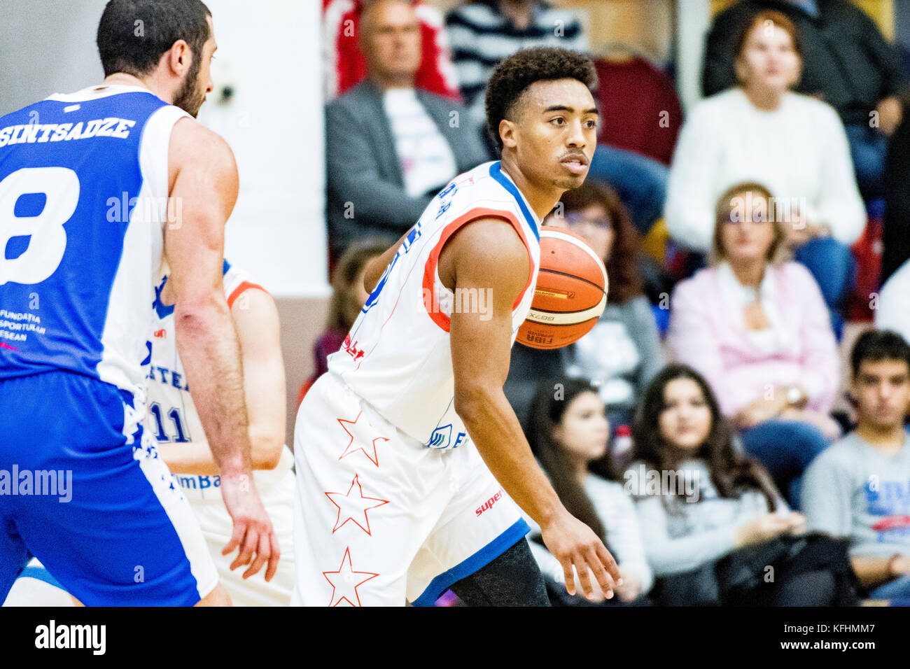 October 28, 2017: Brandon Taylor #5 (CSM Steaua Bucharest) during the ...