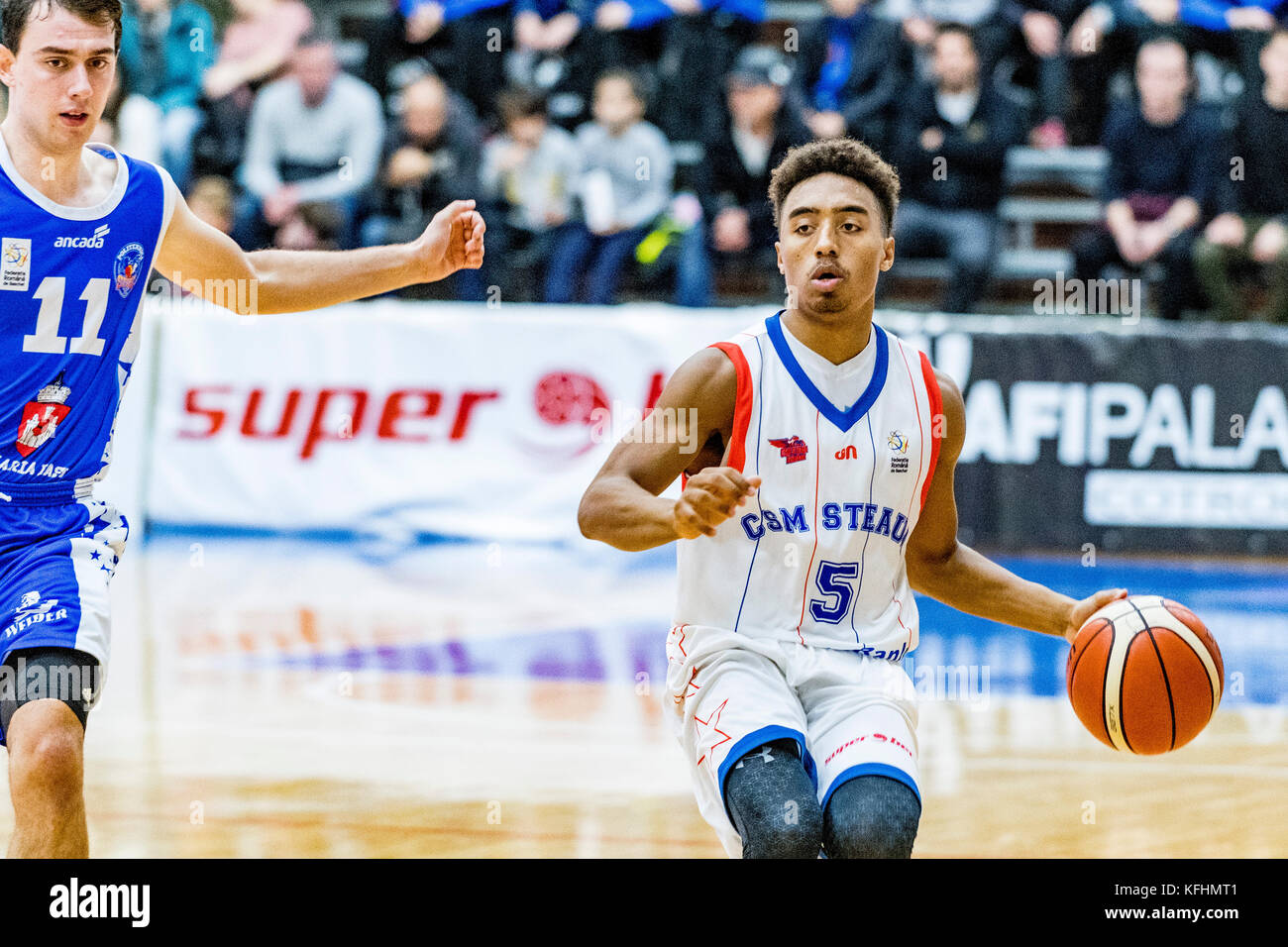 October 28, 2017: Brandon Taylor #5 (CSM Steaua Bucharest) during the ...