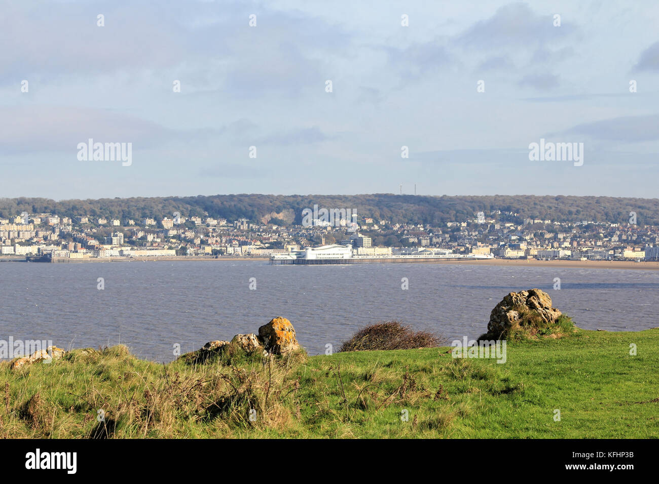 Brean Down Coastal Walk, England - October 28, 2017: Great landmarks of ...