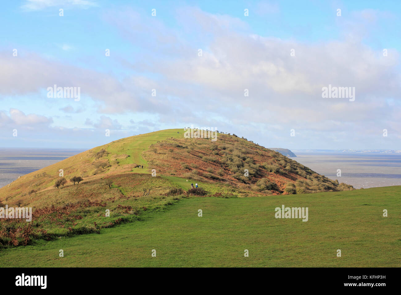 Brean Down Coastal Walk, England - October 28, 2017: Great landmarks of ...