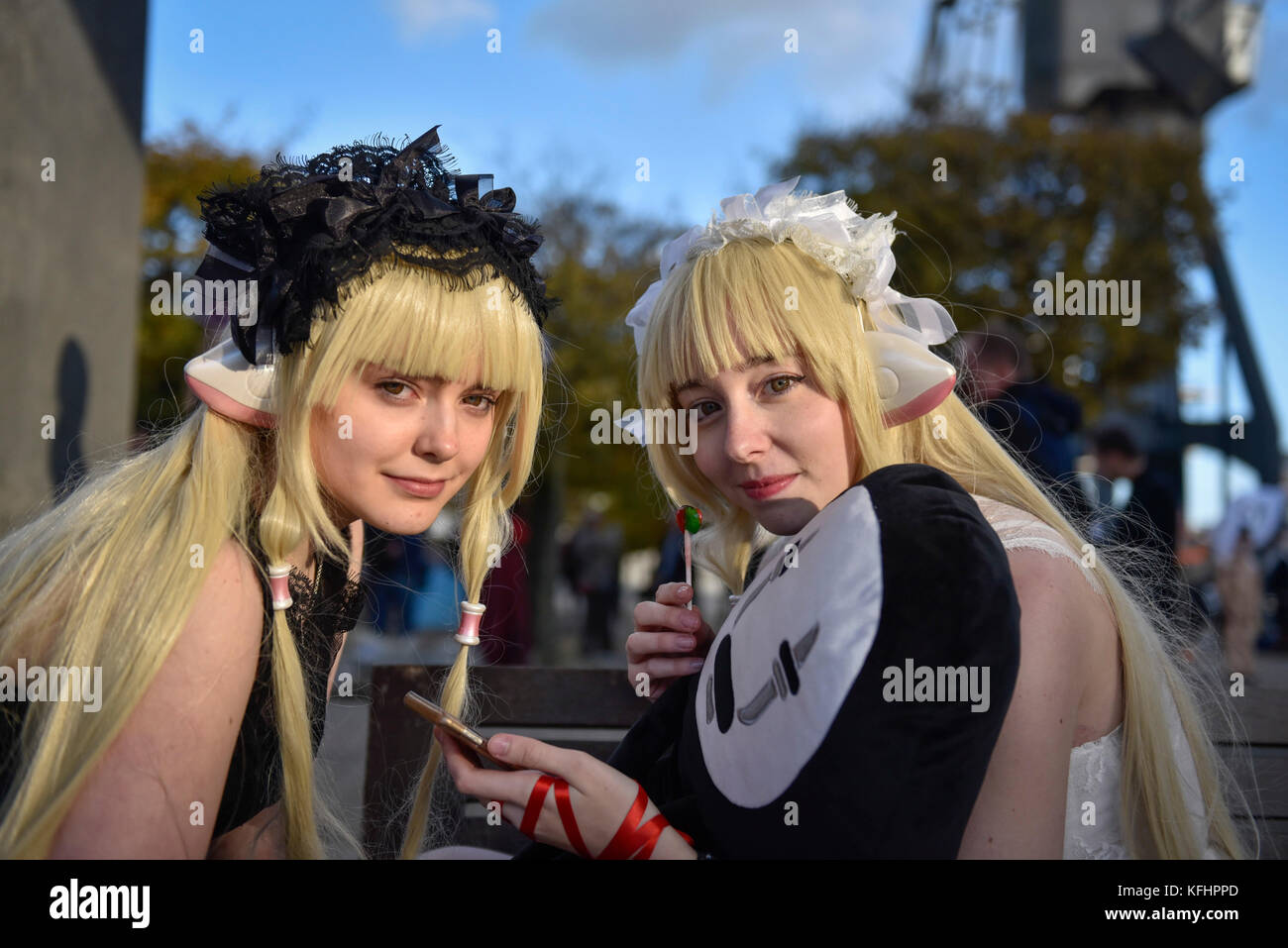 London, UK. 29 October 2017. Cosplayers join others from around the ...