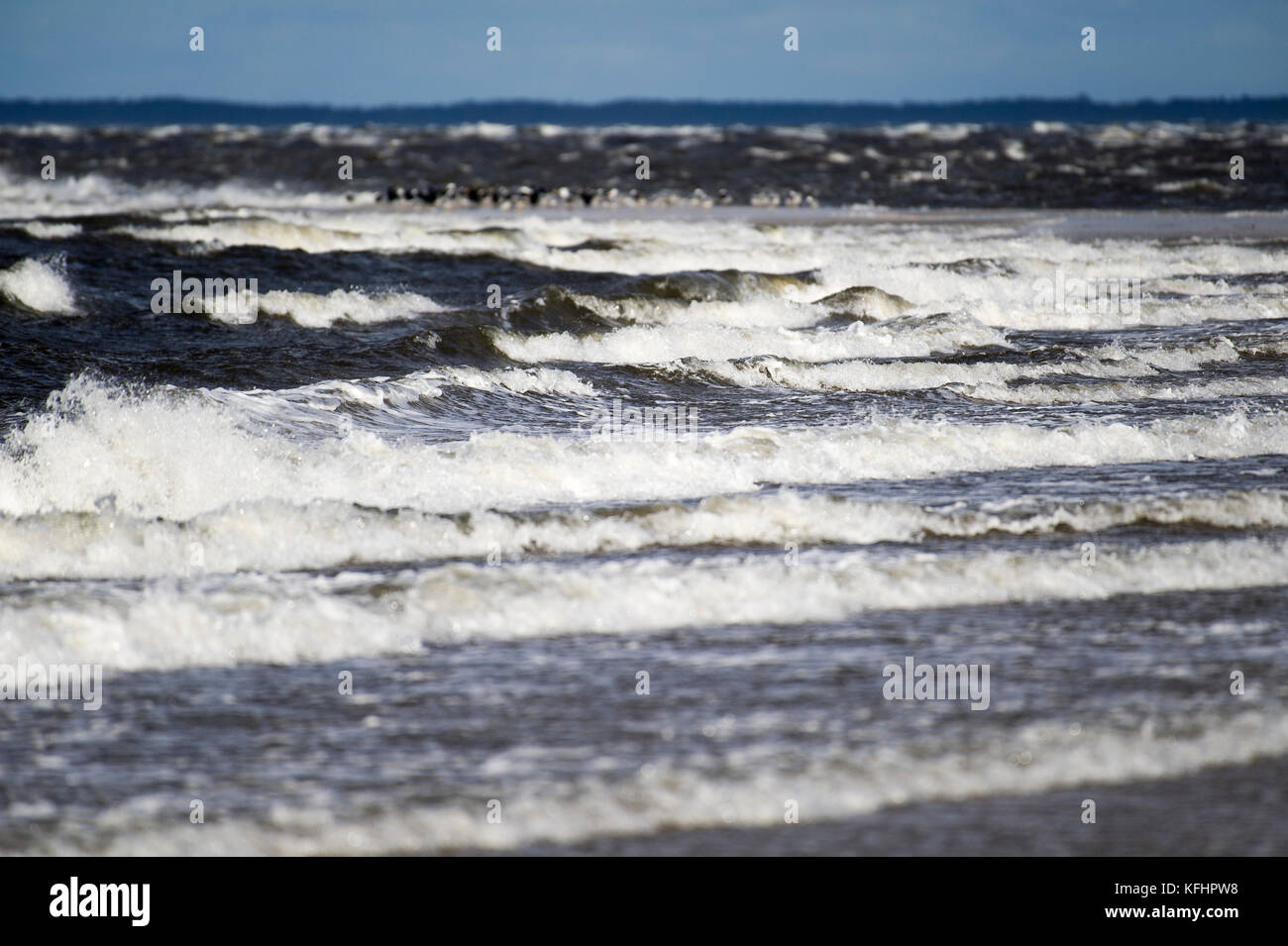 Rewa, Poland. 29th October, 2017. Storm Herwart on Zatoka Pucka (Bay of ...